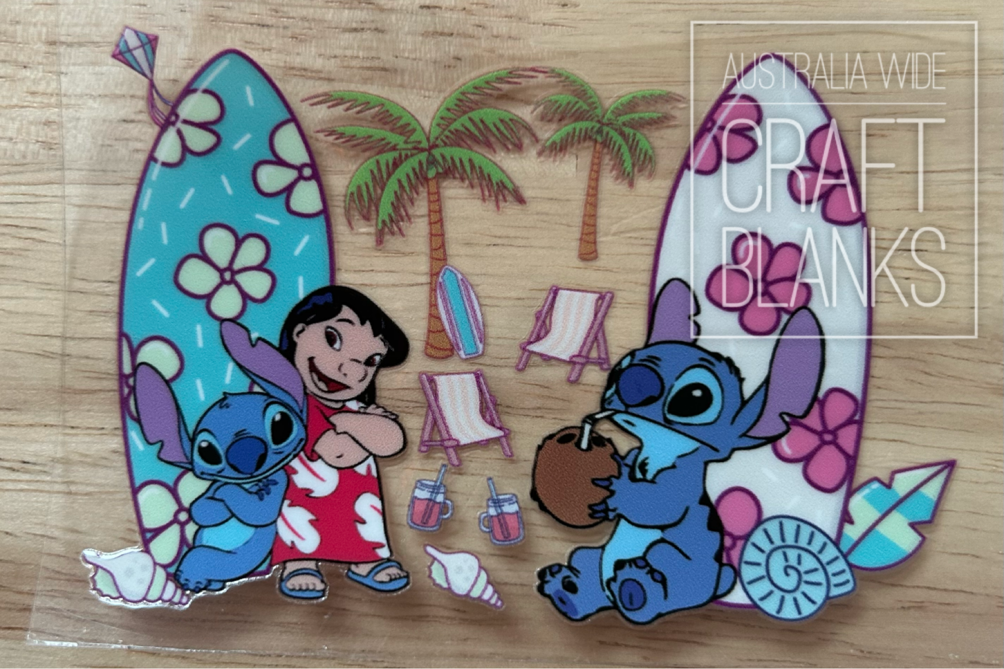 Lilo Surf- Decal – Australia Wide Craft Blanks